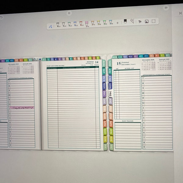 Digital Lesson Planner Academic Daily Weekly Teacher Notebook Agenda ...