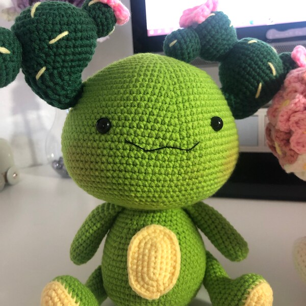 Flower Axolotl Crochet, Axolotl Plush, Stuffed Axolotl, Sunflower ...