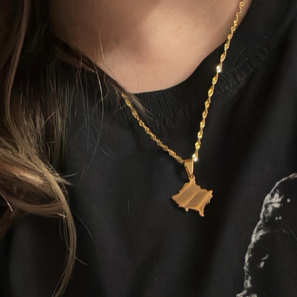 Turkey Map Outline Pendant Necklace map of Turkey Charm Necklace ...