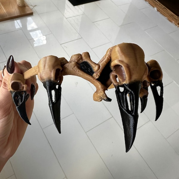 Raven Skull Tiara Headband Bone 3d Printed (5pts) - Etsy