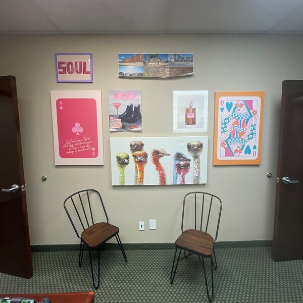 SOUL Neon Sign Typography Poster, Eclectic Wall Decor, Boho Art, Type ...