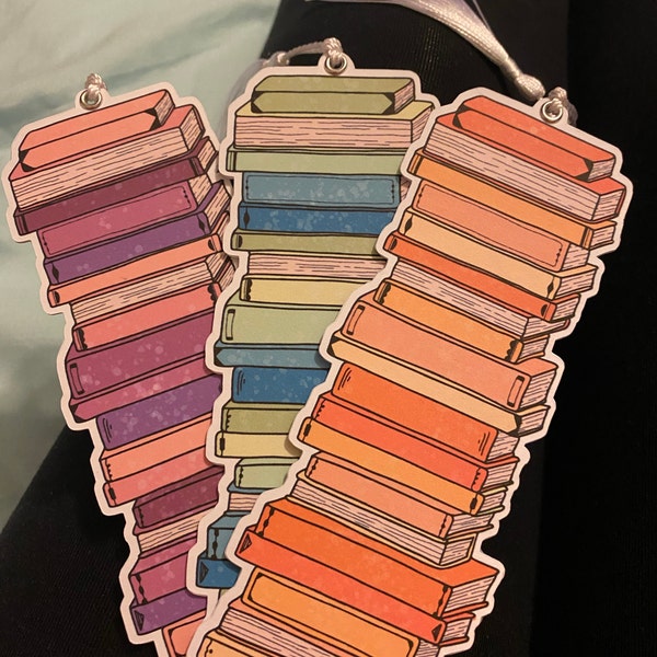 Bookmark Book Tracker, Book Stack, Double Sided, 34 Books to Fill per ...