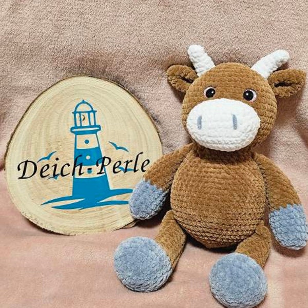 CROCHET BULL PATTERN Amigurumi Bull Tutorial Stuffed Plush Animal Diy ...