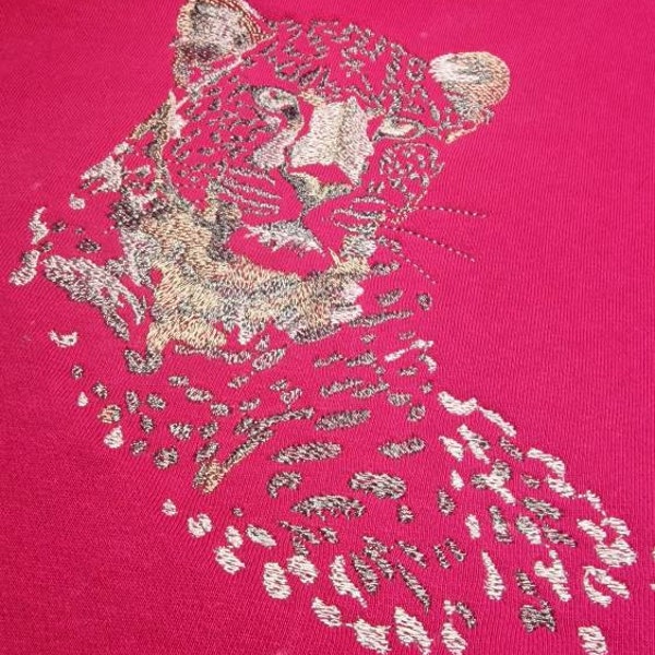 Cheetah Machine Embroidery Design, Leopard Embroidery Pattern, Wild Cat ...