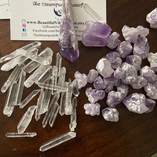 Small Amethyst Cluster Lot, 0.25" - 1.25" Raw Amethyst Points, Choose ...