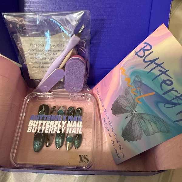 Blind Nail Box, Two/three Sets of Press-on Nails, Mystery Box, Gothic ...