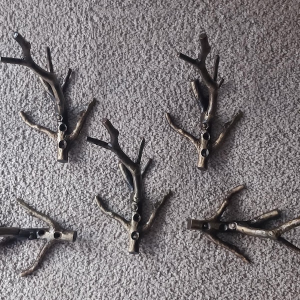 Decorative Twig Coat Hook Wall Hooks Antique Metal Key Hook Hangers ...