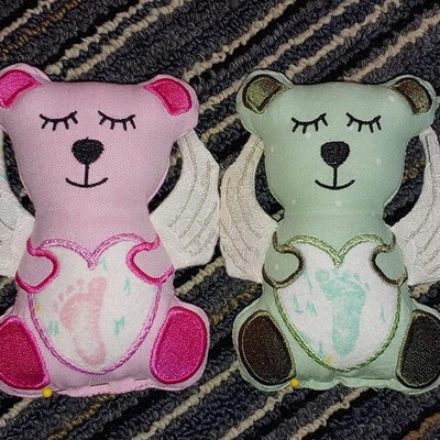 ITH Angel Bear Stuffie Embroidery Design Embroidery Pattern Memory ...