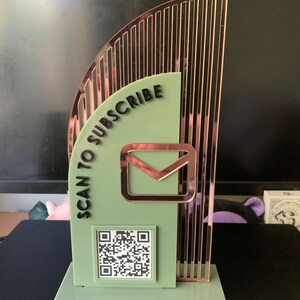 The Round Acrylic Modern QR Sign Freestanding Code Instagram - Etsy