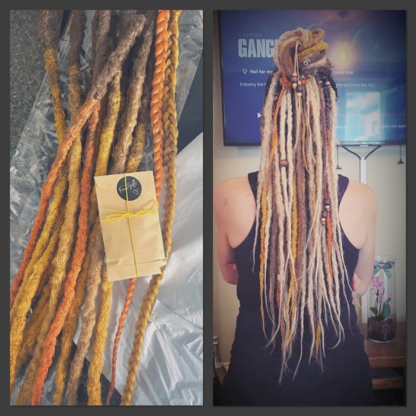 Full Kit of CUSTOM Long Natural Synthetic Dreads / Dread Extensions - Etsy