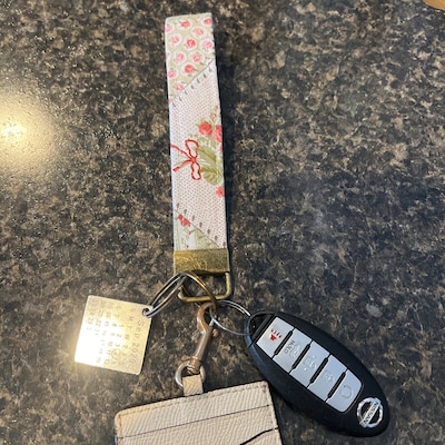 Patchwork Keychain Wristlet - Etsy