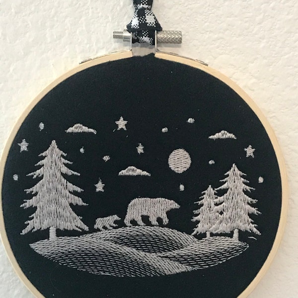 Christmas Embroidery Designs for Machine, Winter Landscape Embroidery ...