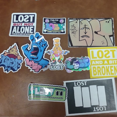 Lost. Graffiti Sticker Pack. Block Printed, Painted, Hand Drawn ...