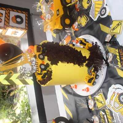 Construction Birthday Party, Personalized Wood Construction Truck Crane ...