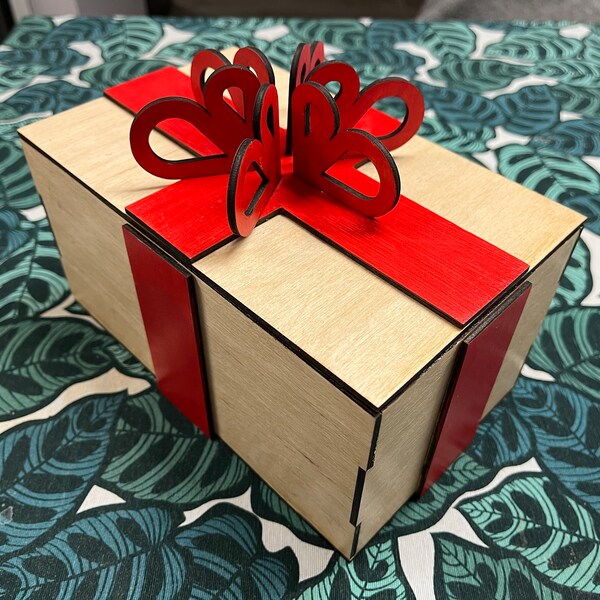 Big Gift Box 8X8X10.5 Inch / 20x20x27cm - Svg Laser-ready Cut Files ...