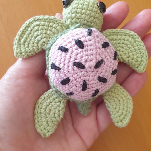 Crochet Pancake Turtle PATTERN, Crochet Turtle Pattern, Crochet Pancake ...