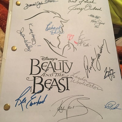 Disney's 1991 Beauty and the Beast Movie Script Signed: - Etsy