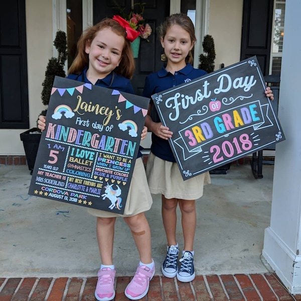First Day of School 3rd Grade First Day of School Printable Back to ...