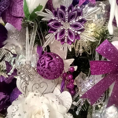 Handmade Snowflake CHRISTMAS Tree Decoration/ornament in Light Blue ...