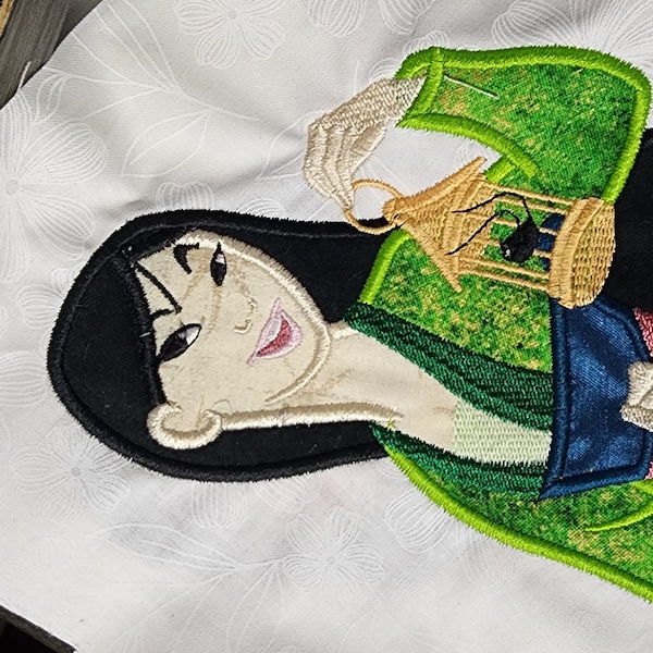 Chinese Princess 2 Applique Embroidery Design, Baby Birthday Machine ...