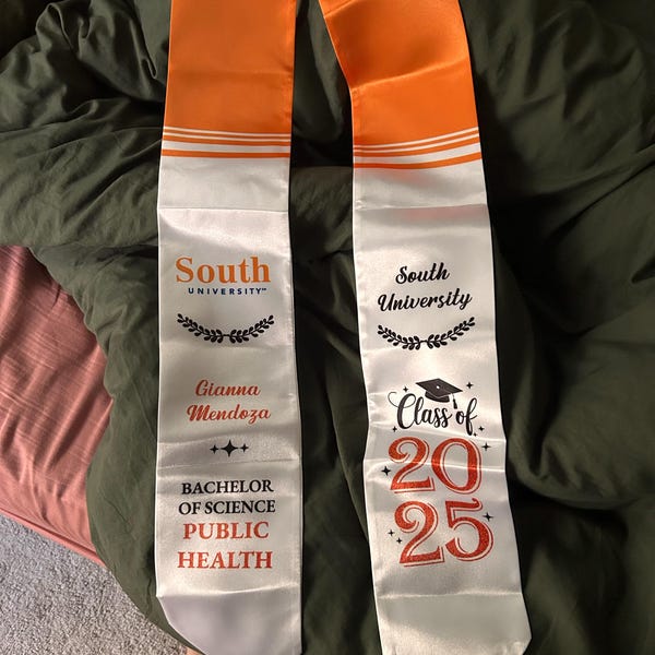 Custom Photo Graduation Stole, Personalized Memorial Sash, in Loving ...
