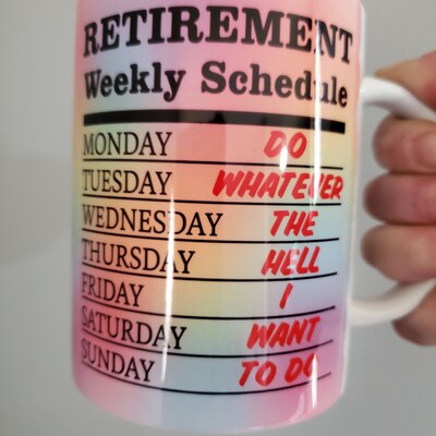 Retirement Weekly Schedule Svg, Dxf, Jpg, Png High Resolution, Cut File ...