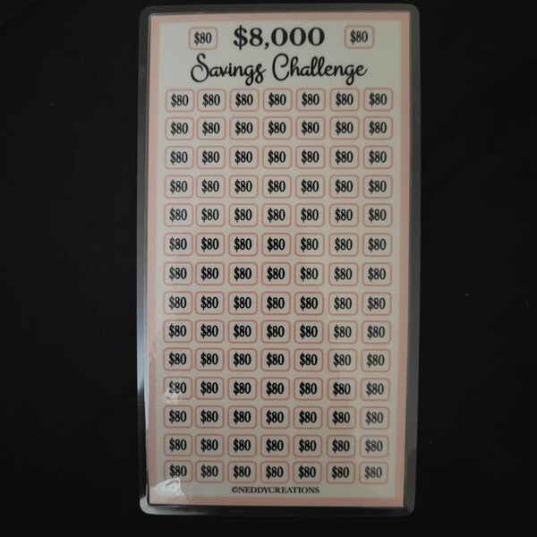 8000 Dollar Savings Challenge, Savings Challenge Envelopes, Savings ...