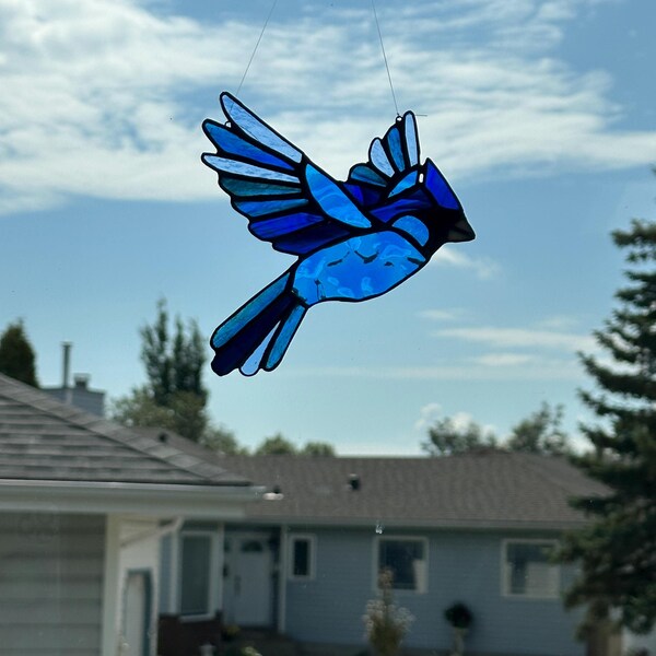 Blue Jay Bird Stained Glass Pattern, Blue Jay Stained Glass Pattern ...