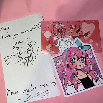 OMORI Aubrey and Bunnies Decora Fashion Cute Sticker - Etsy