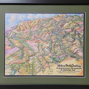 Aerial Vision Map of Western NC, the Appalachian Trail From Standing ...