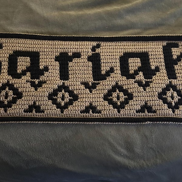 Mosaic Crochet Alphabet-large Block Font, Mosaic Overlay Crochet ...