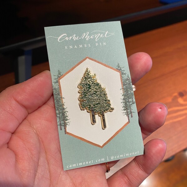 Fir Tree Enamel Pin | Pine Tree Enamel Pin | Woodland Enamel Pin | Fir ...