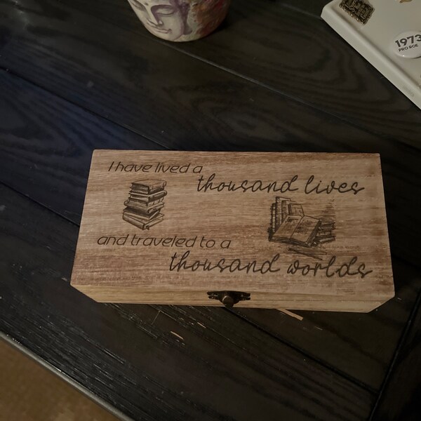 Medium Bookmark Storage Box Laser Engraved Bookmark Storage Box ...