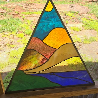 Modern Stained Glass Leaves Pattern, Plant Stained Glass Patterns ...