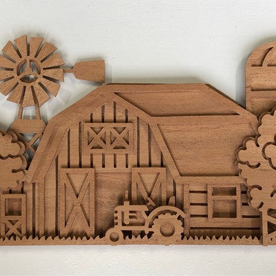 C203-farm Scroll Saw Pattern pdf, Dxf, Svg, Eps - Etsy