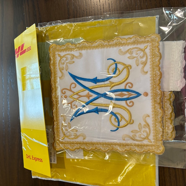 Marian Embroidered Applique,liturgical Church Emblem. - Etsy