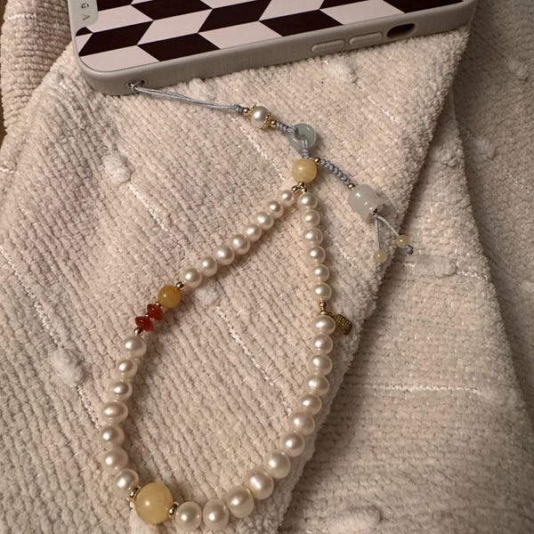 Phone Charm, Jade Peace Buckle Phone Chain, Lucky Blessing 福 Phone ...