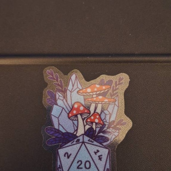 MUSHROOM DICE DND Sticker, D20 Sticker, Dnd Vinyl Sticker, Dnd ...