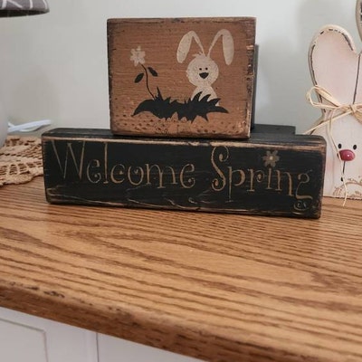 The Olde Farmhouse Blocks Primitive Sign - Etsy