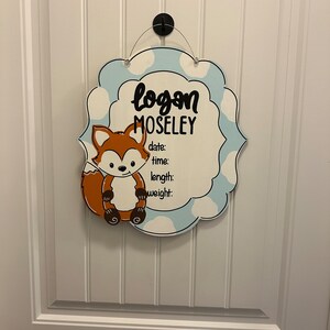 Golf Hospital Birth Announcement Door Hanger, Golf Nursery Sign, Birth ...