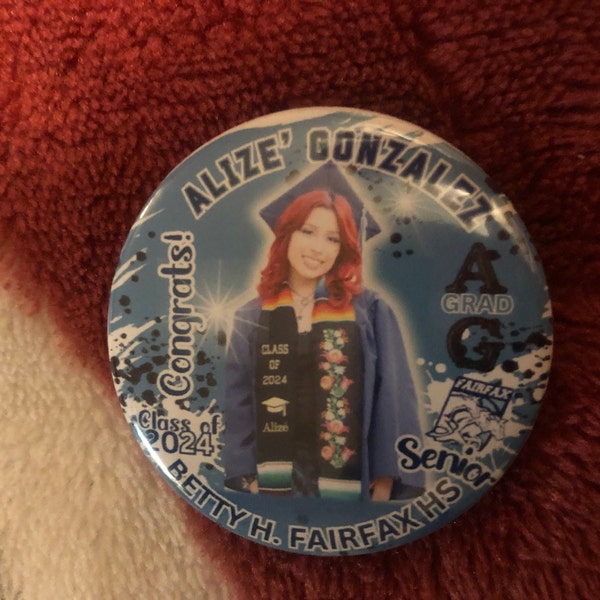 Custom Grad Buttons 2024 Graduation Class of 2024 Congratulation Family ...