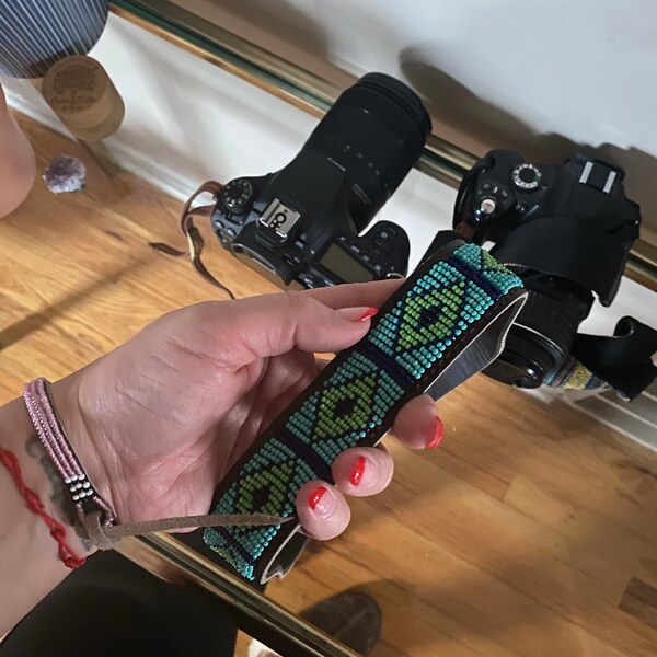Custom Leather Camera Strap,beaded Camera Strap,dslr Strap, Nikon ...