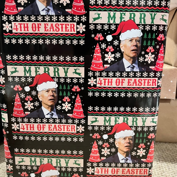 Sniffer Joe Biden Gift Wrapping Paper, Happy Easter Wrapping Paper ...