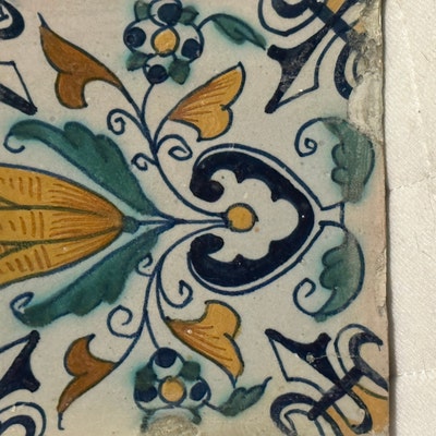 9 Dutch Tulip 17th Antique Delft Build in Tiles Tilefield Field 13x13 ...
