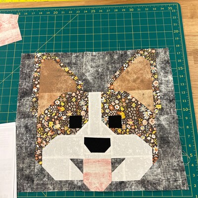 Corgi Quilt Block Pattern Dog Puppy PDF Instructions for 6 Inch, 12 ...