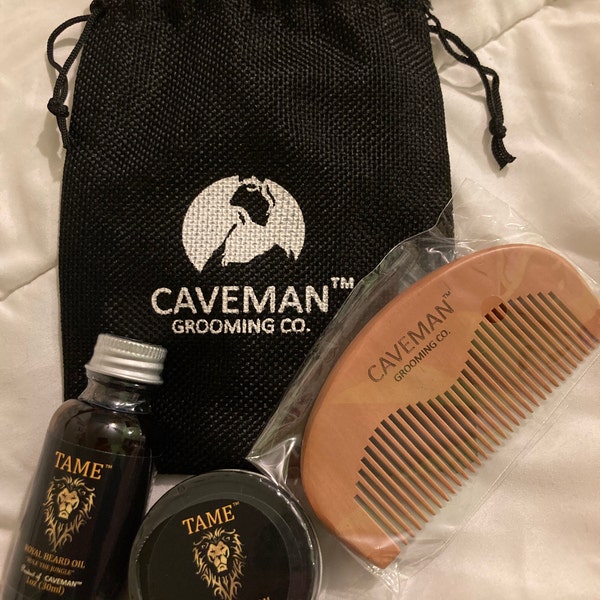 Hand Crafted Caveman® Beard Oil Mens Beard Conditioner, FREE Wooden ...