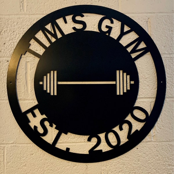 Gym Sign | Personalized Home Gym Sign | Custom Metal Gym Sign | Home ...