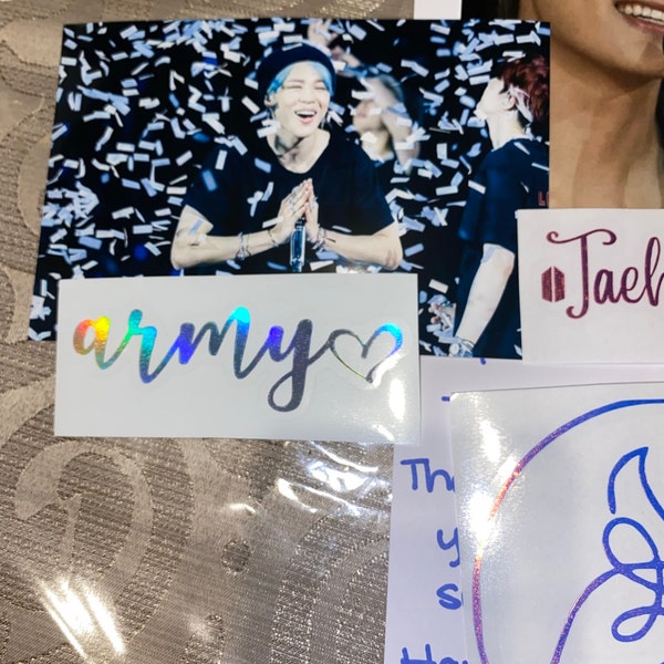 BTS Heart Lightstick Decals - Etsy