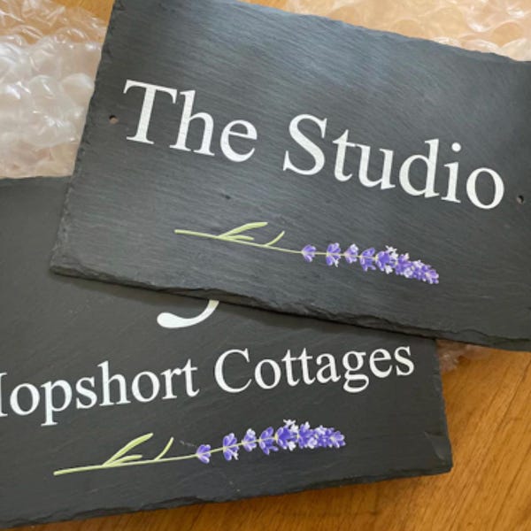 Rustic Tree Slate House Sign Farmhouse Plaque Door Number 30 X 20cm - Etsy