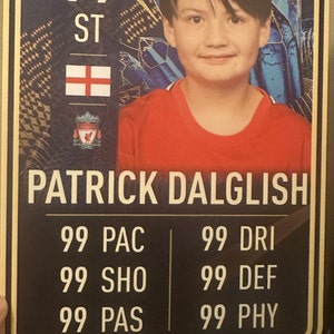 Personalised FIFA 24 Card Football Gift GOLD Ultimate Team EAFC 24 ...